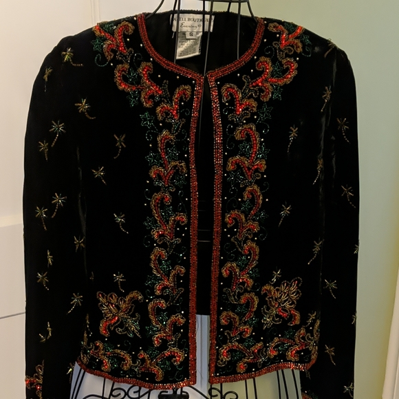 Adrianna Papell | Jackets & Coats | Vintage Beaded Embroidered Jacket ...